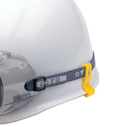 Otos 8 Pcs Goggle Band Clip Holder (White) for MP Type Hard Hat Helmet